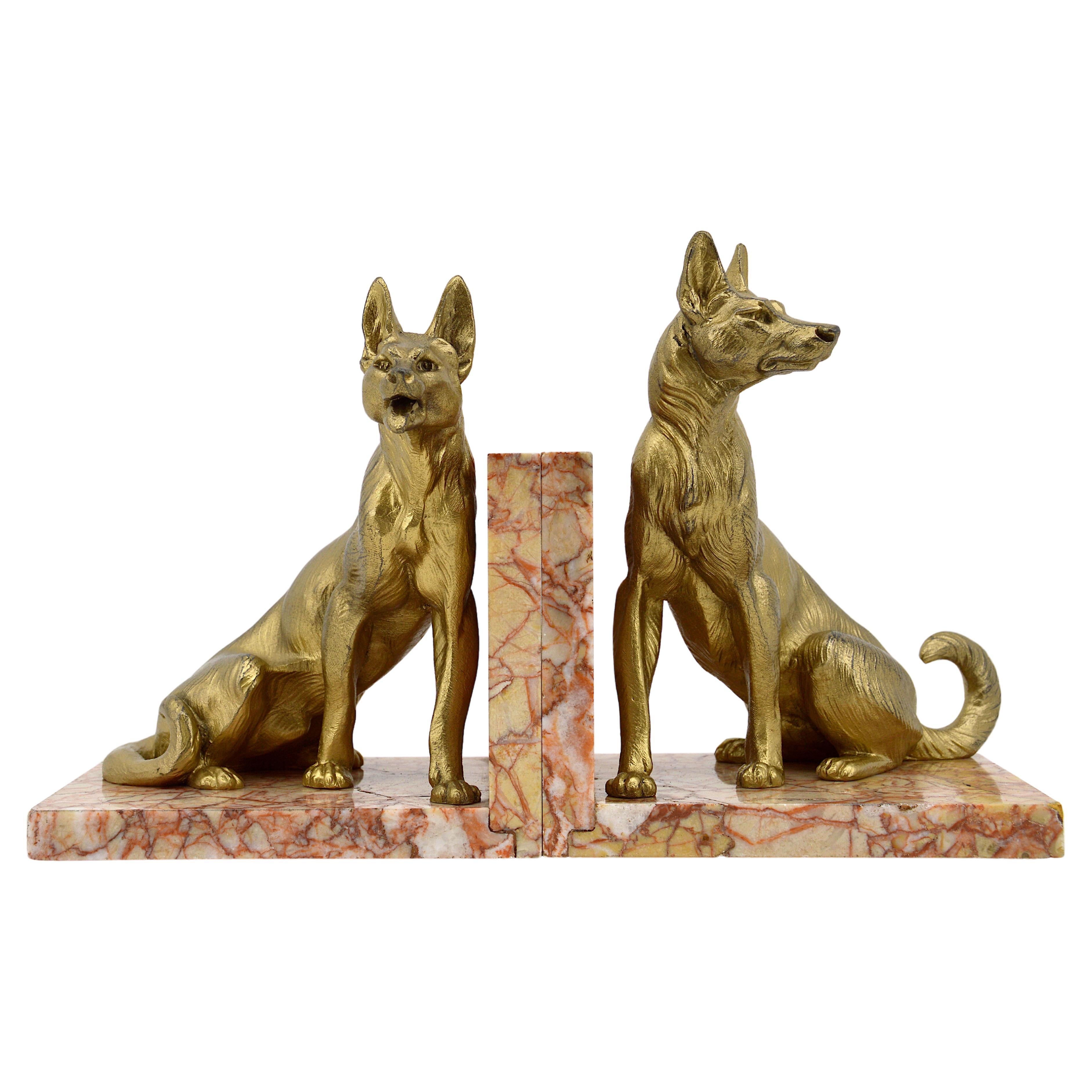 Pair of 1920's Marabou Bookends in Style of Louis Albert Carvin For ...