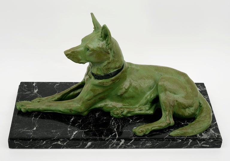 Louis-Albert Carvin German or Belgian Shepherd Sculpture 1930 For Sale ...