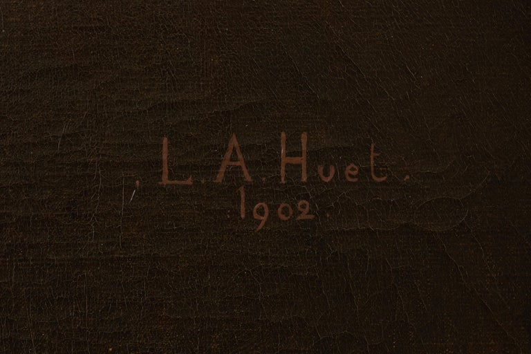 Louis Armand Huet, Portrait of a Woman, 20th Century Painting For Sale ...