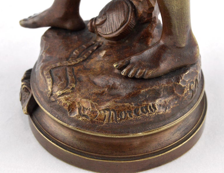 Louis Auguste Moreau - 19th Century bronze sculpture of David For Sale ...