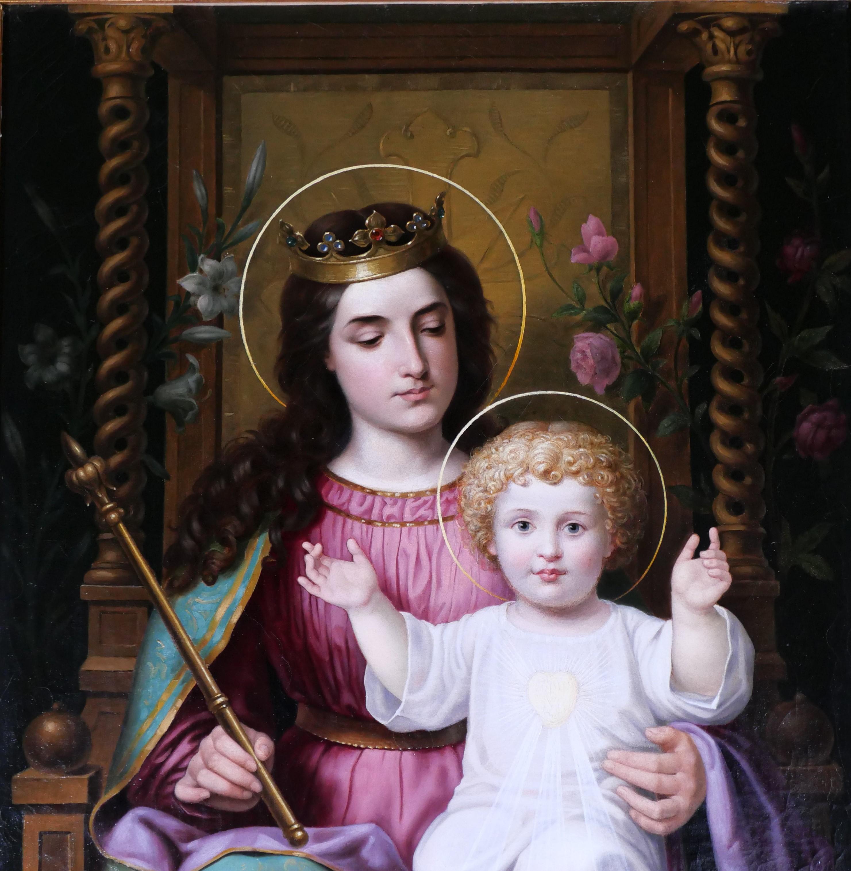 Louis Cazottes - Virgin enthroned with child Jesus For Sale at 1stDibs