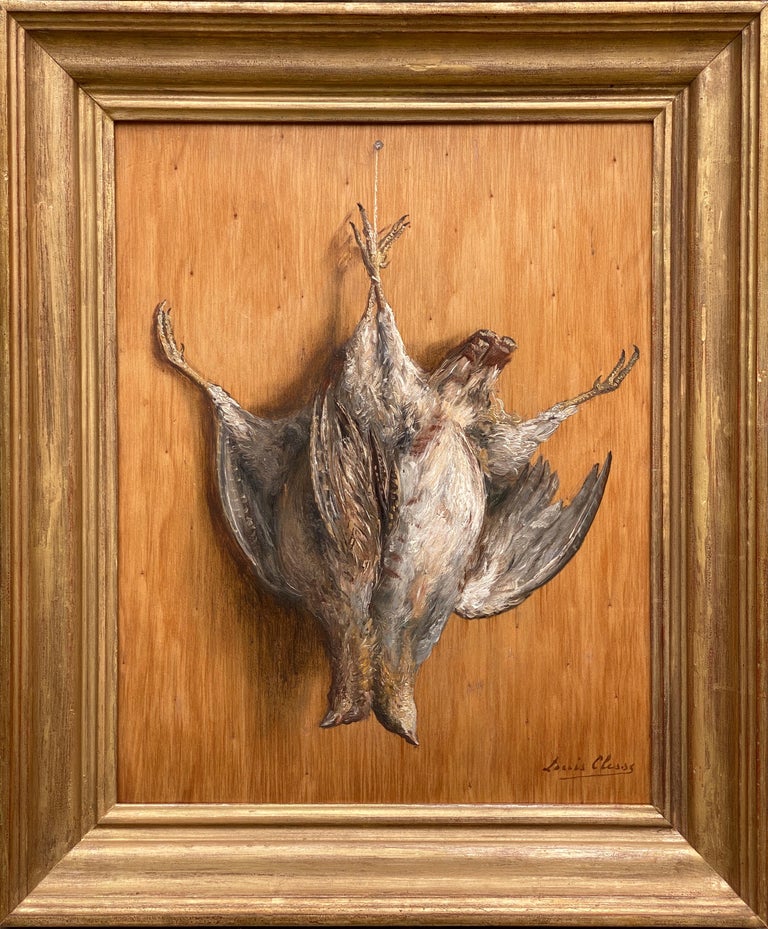 Louis Clesse - Trompe L’Oeil with a Two Partridges, Louis Clesse ...