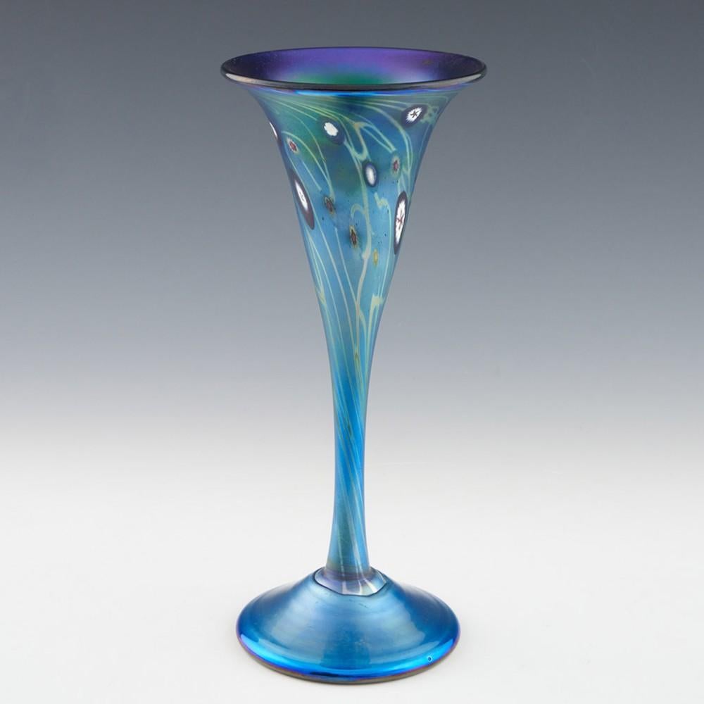 Louis Comfort Tiffany Blue Favrile Glass Vase c1900 For Sale at 1stDibs