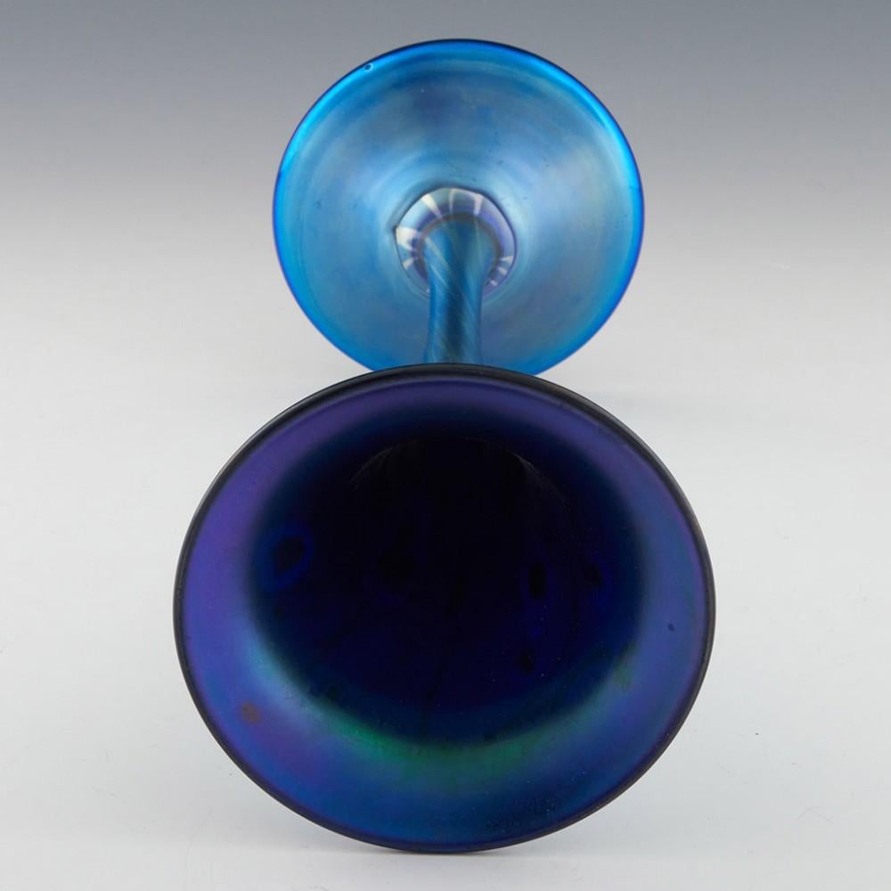 Louis Comfort Tiffany Blue Favrile Glass Vase c1900 For Sale at 1stDibs