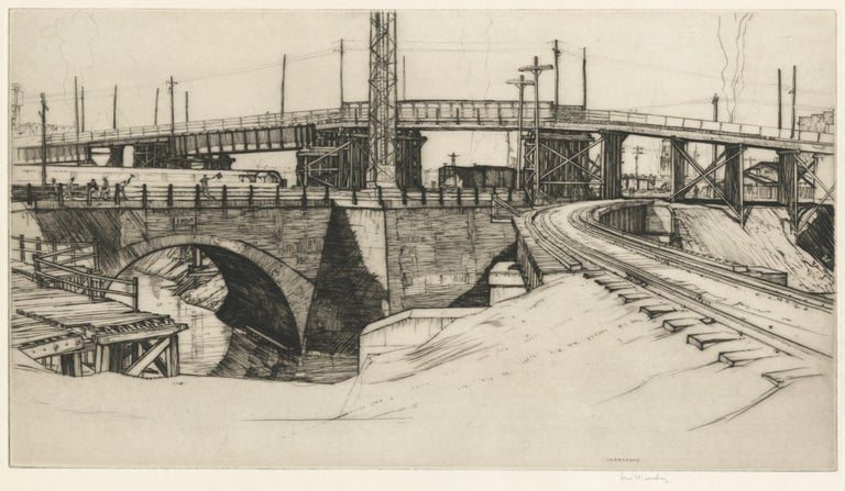 Louis Conrad Rosenberg – Western Hills Viaduct unter construction im ...