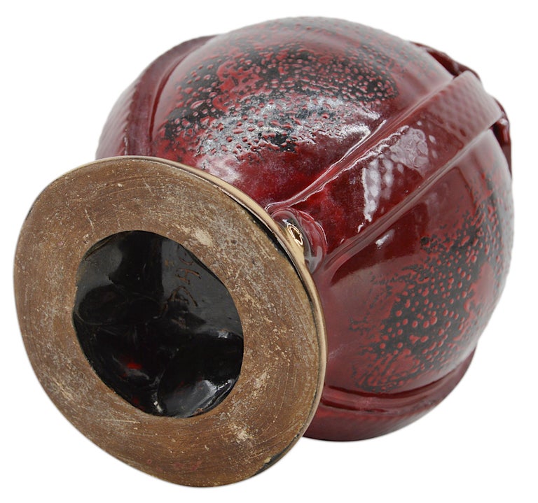 Louis Dage French Art Deco Stoneware Vase, 1930 For Sale at 1stDibs