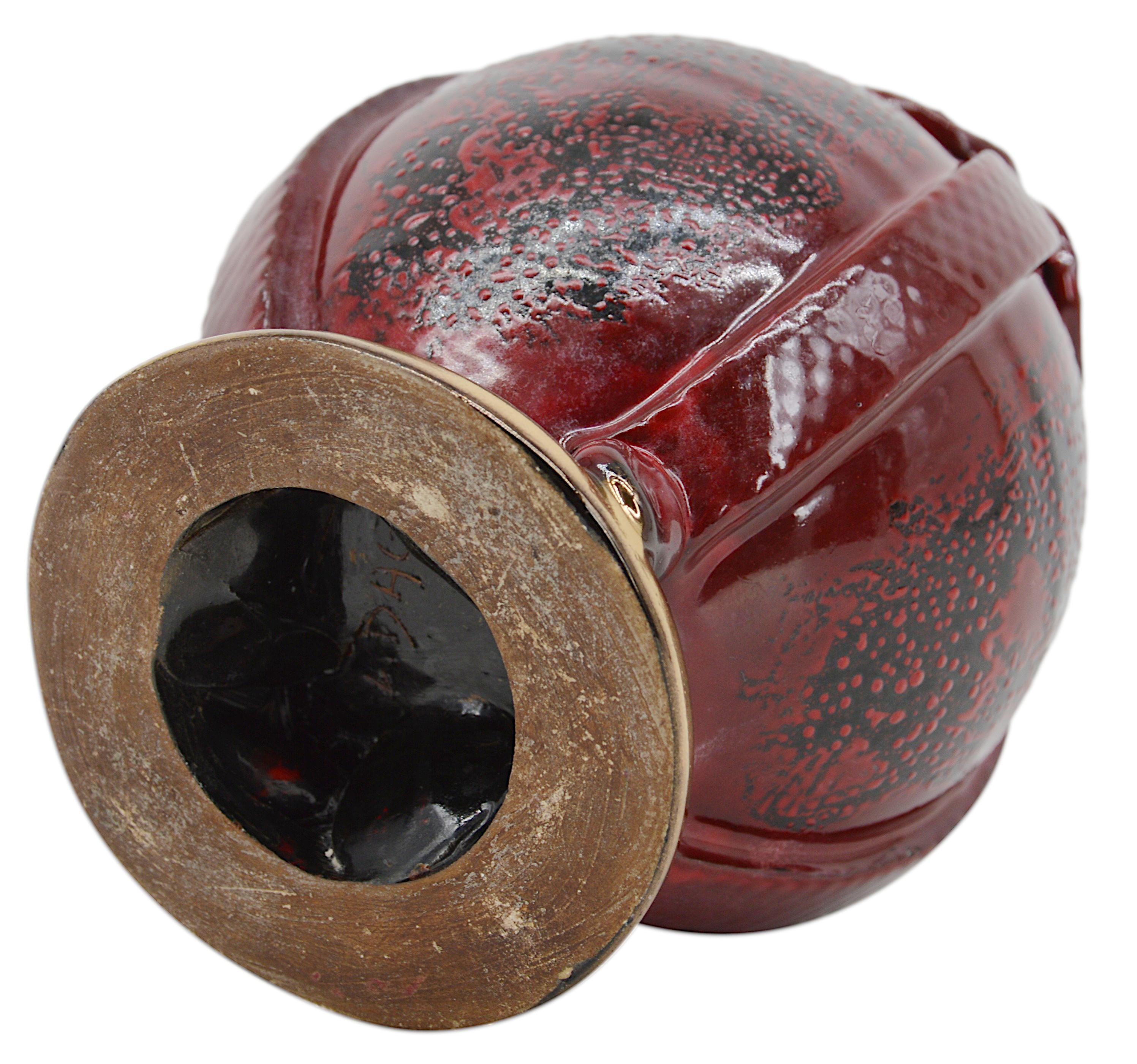 Louis Dage French Art Deco Stoneware Vase, 1930 For Sale at 1stDibs