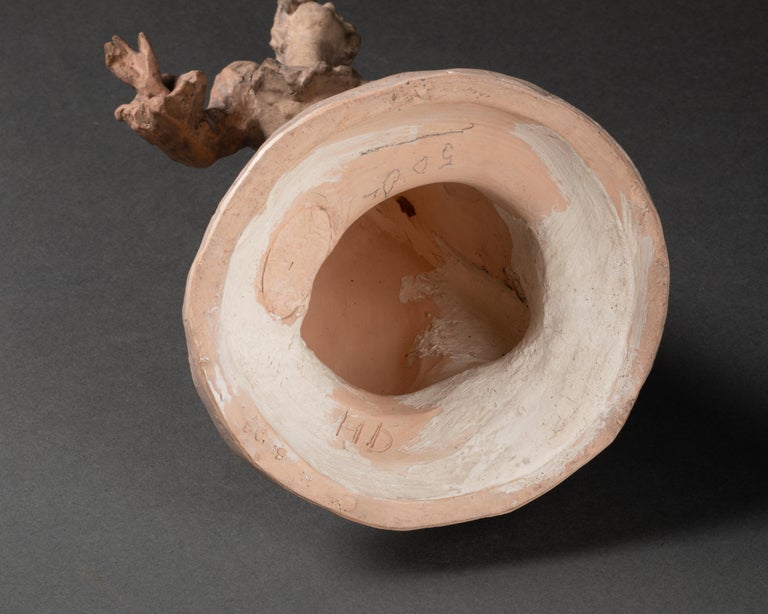 Louis Dejean (1872-1953) : "Elégante"- Epreuve en Terre Cuite Patinée ...