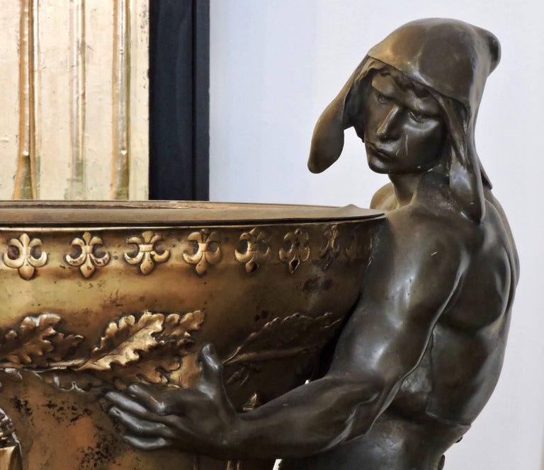 Louis Etienne Marie Albert-Lefeuvre Important Group and Jardinière For ...