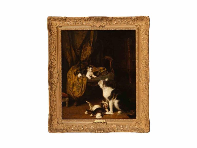 Louis Eugène Lambert - Cats - Painting by Louis Eugène Lambert - Late ...