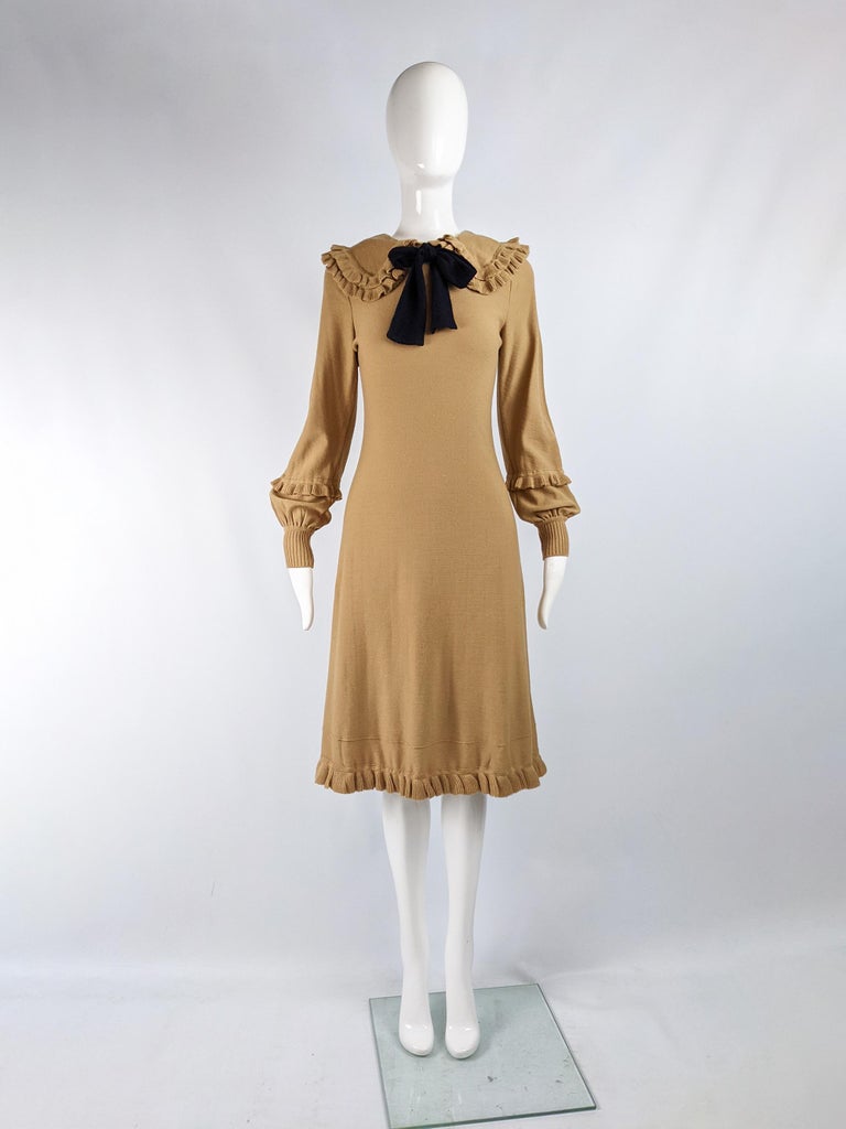 Louis Feraud 1970s Vintage Knit Dress For Sale at 1stDibs