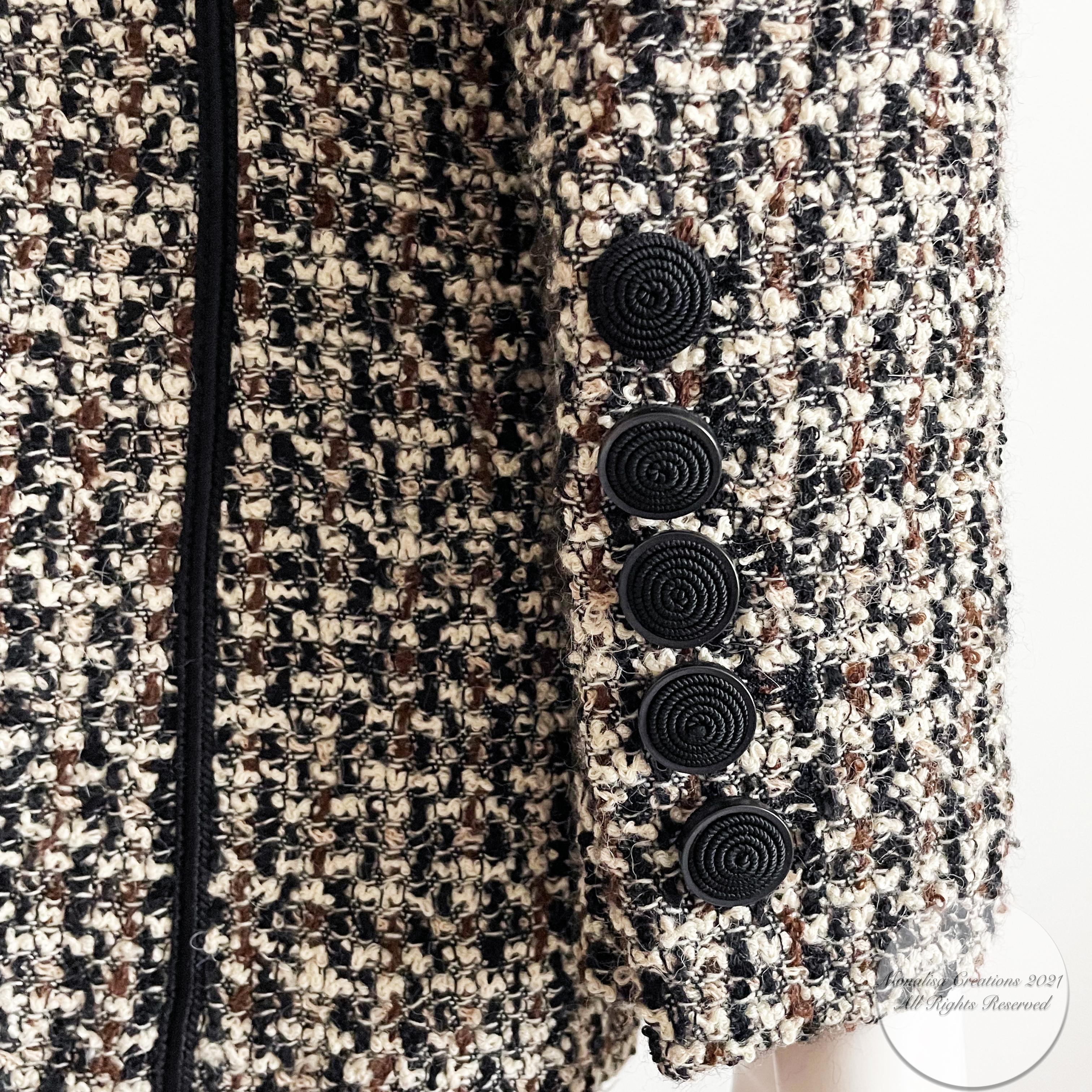 Louis Feraud Jacket Alpaca Wool Boucle Knit Vintage 1990s US 6 For Sale ...