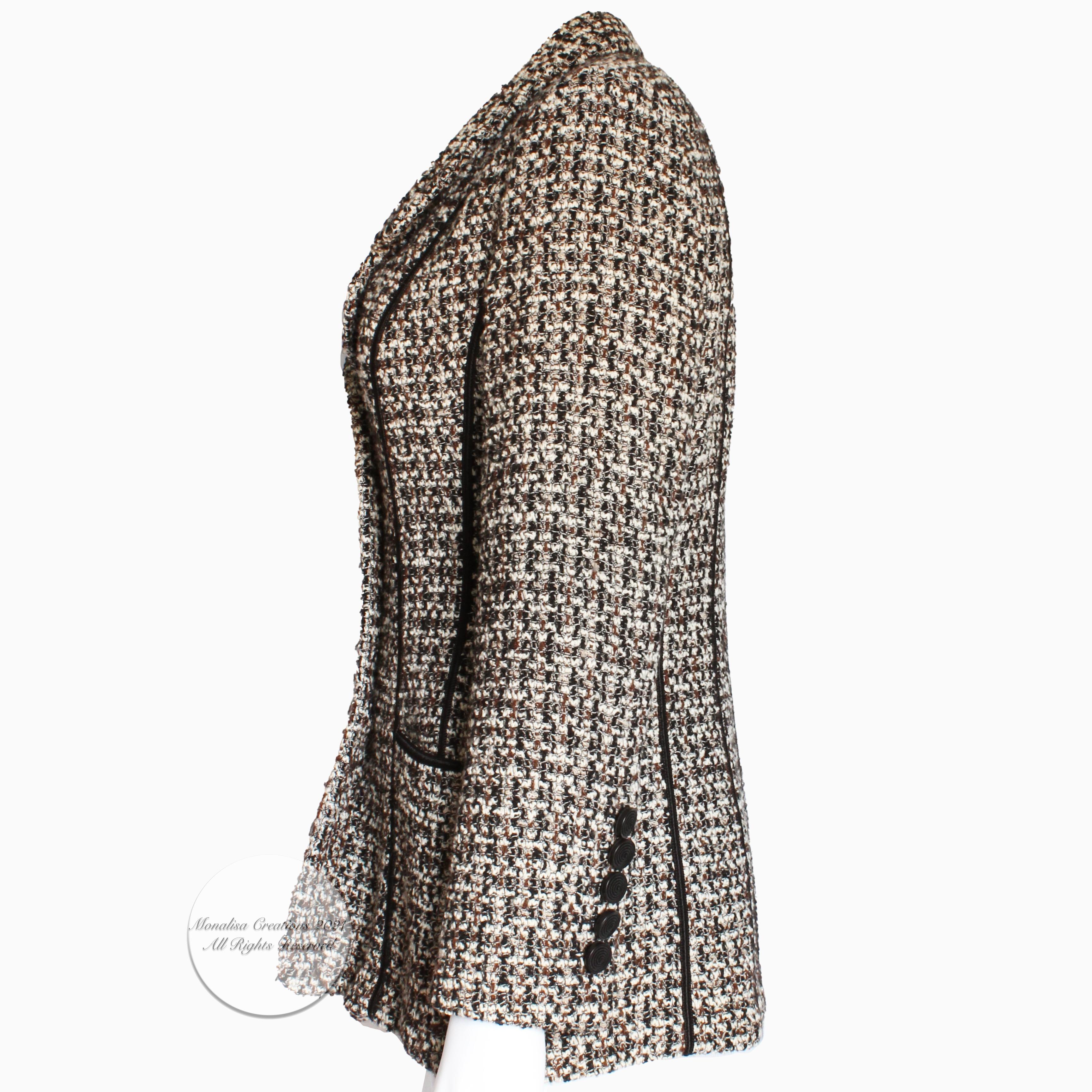 Louis Feraud Jacket Alpaca Wool Boucle Knit Vintage 1990s US 6 For Sale ...