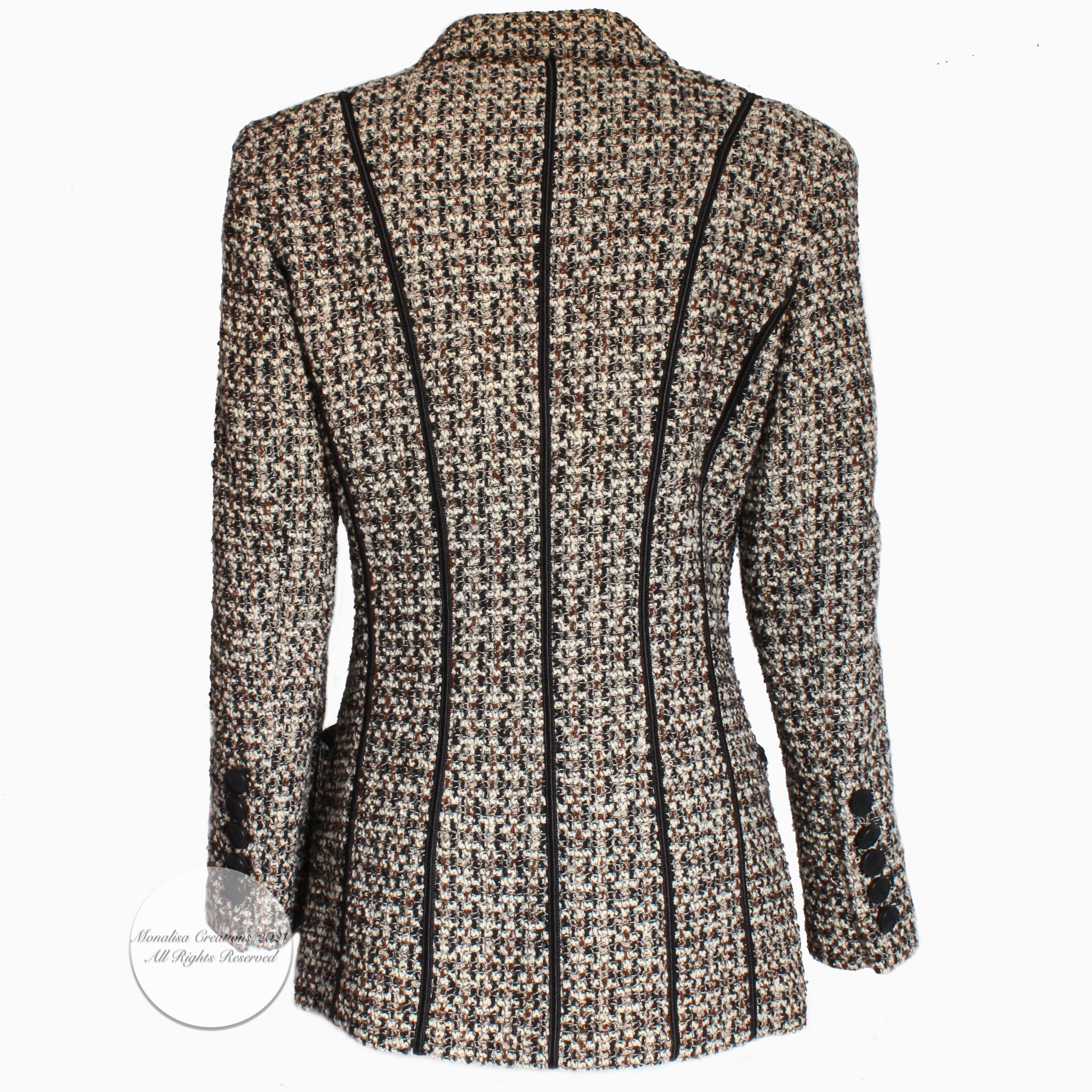 Louis Feraud Jacket Alpaca Wool Boucle Knit Vintage 1990s US 6 For Sale ...