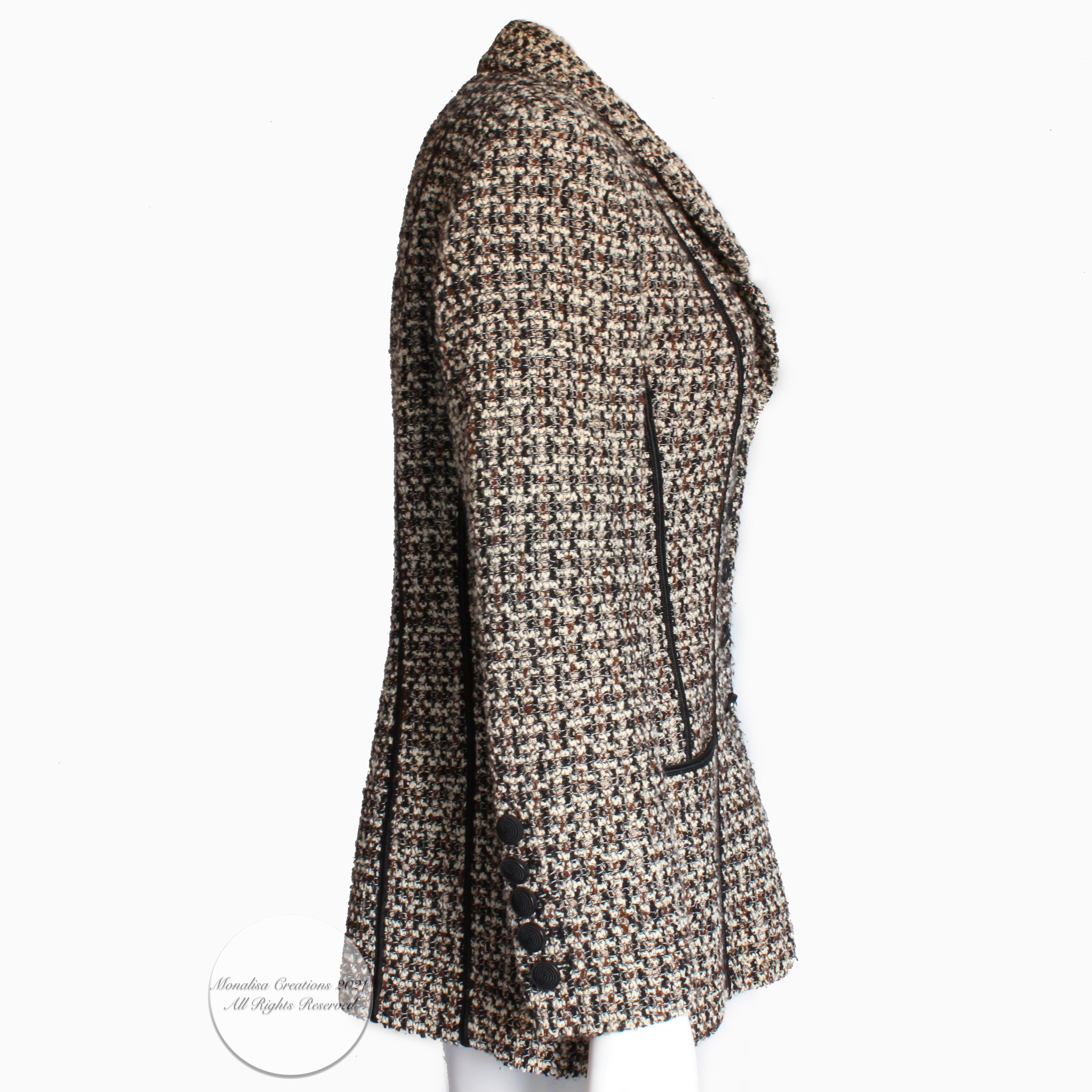 Louis Feraud Jacket Alpaca Wool Boucle Knit Vintage 1990s US 6 For Sale ...