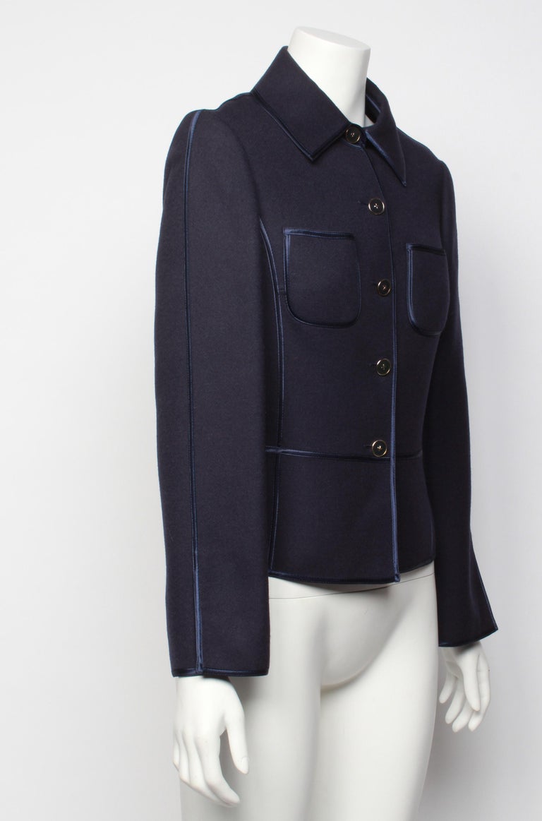 Louis Feraud Navy Jacket at 1stDibs