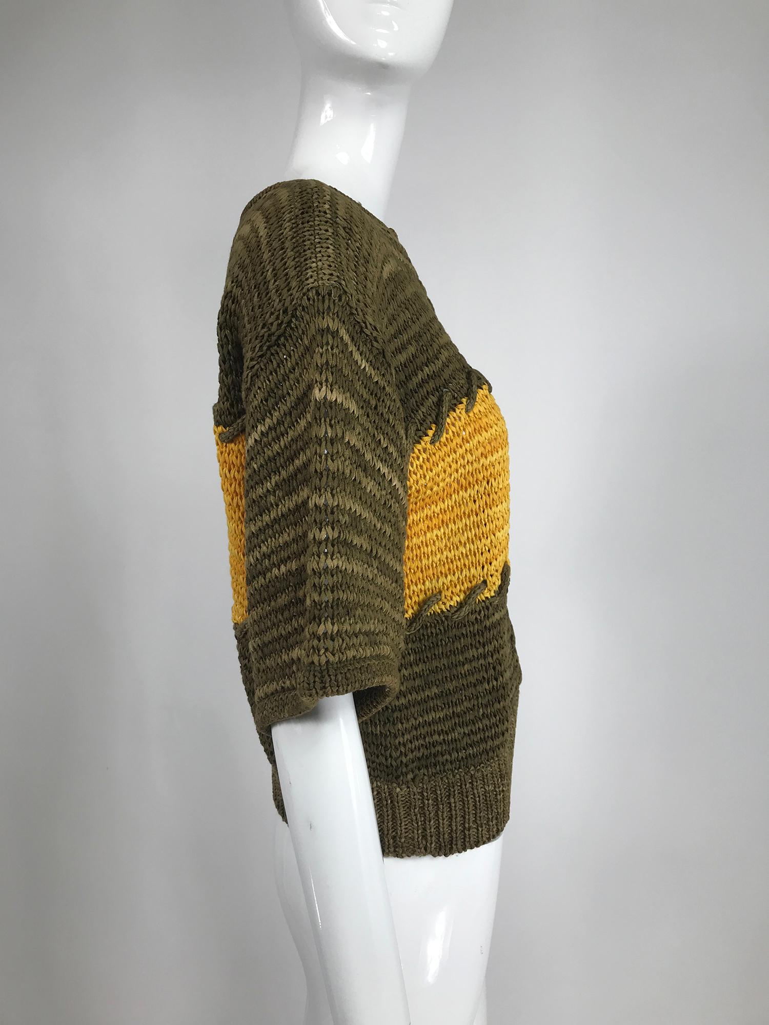 Louis Feraud Ribbon Knit Colour Block Sweater For Sale at 1stDibs ...