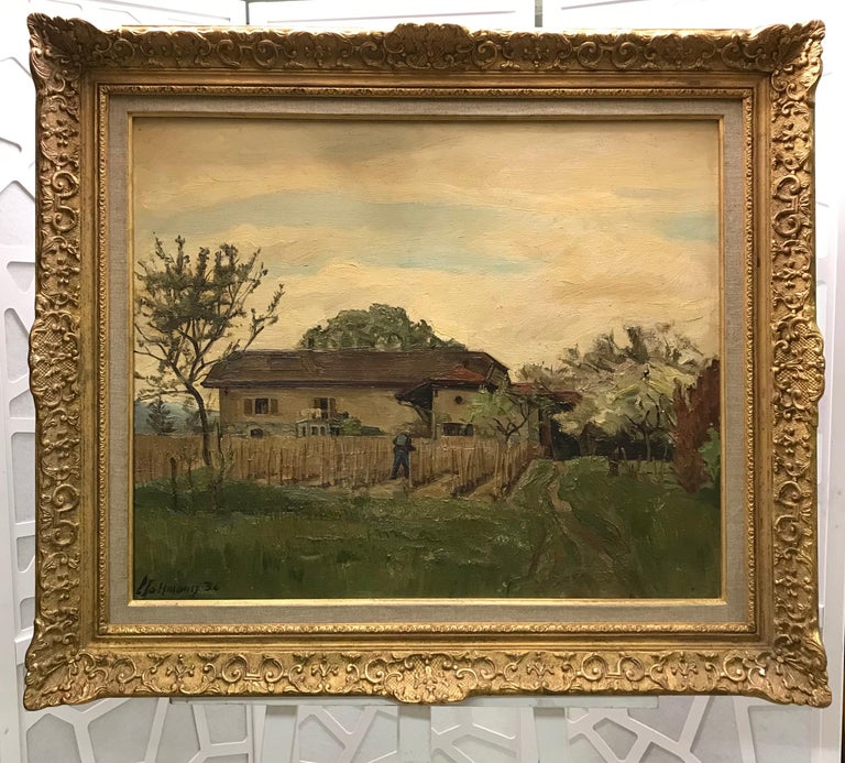 Louis Henri Salzmann - Farmer in his garden at 1stDibs