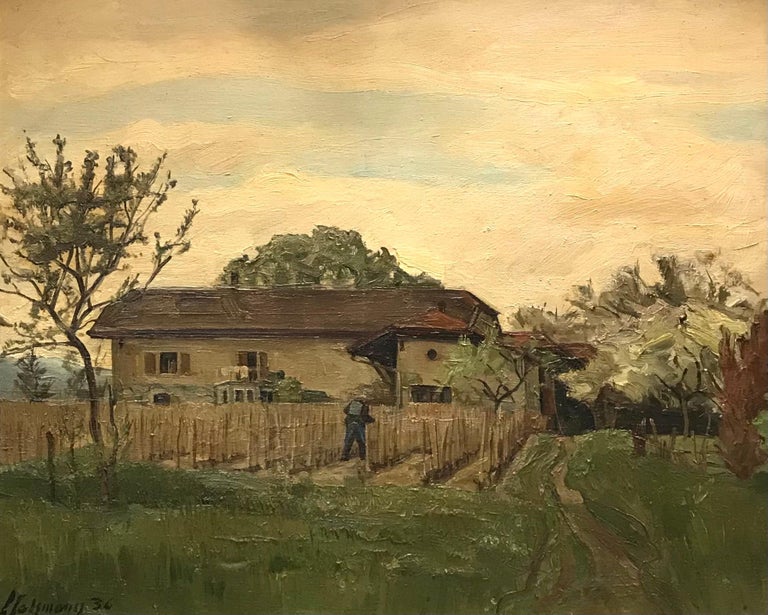 Louis Henri Salzmann - Farmer in his garden at 1stDibs