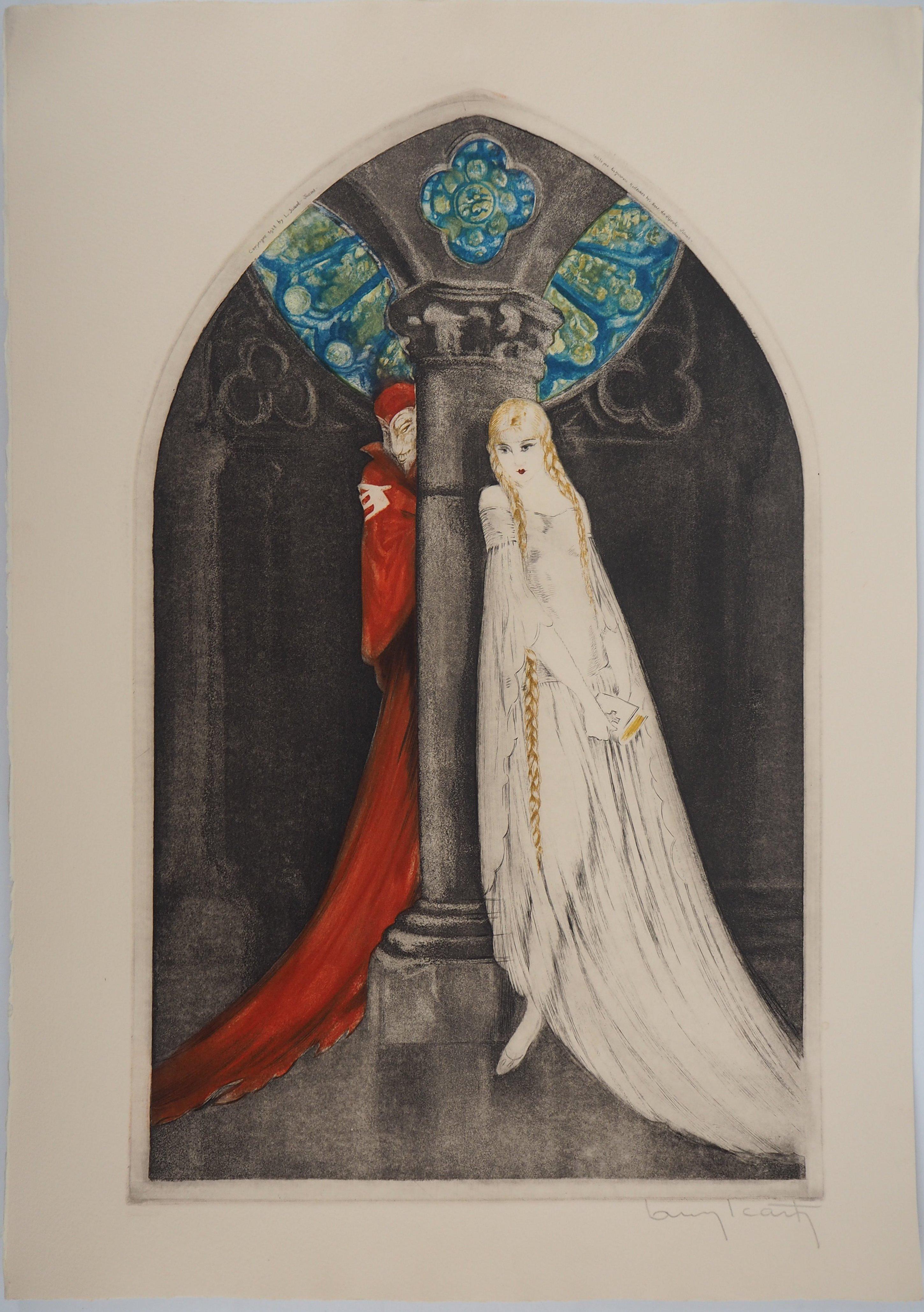 Louis Icart - Faust : Margueritte and Devil - Original etching ...