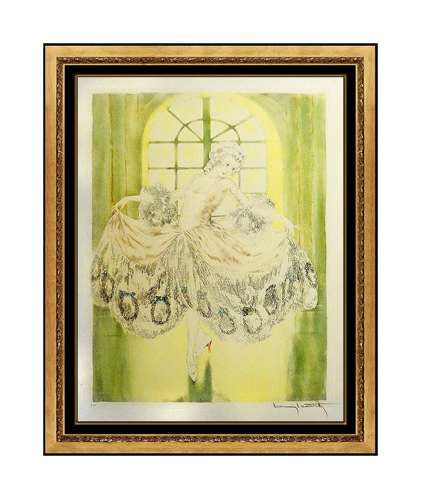 Louis Icart - Louis Icart HAND SIGNED Minuet COLORED ETCHING Windmill ...