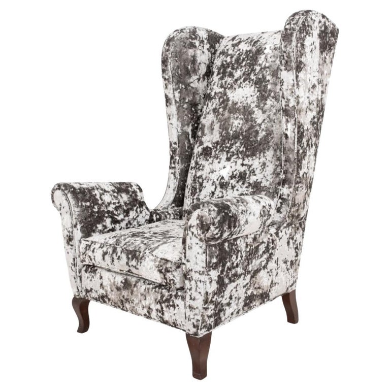 Louis J. Solomon Upholstered Lounge Wing Chair For Sale at 1stDibs
