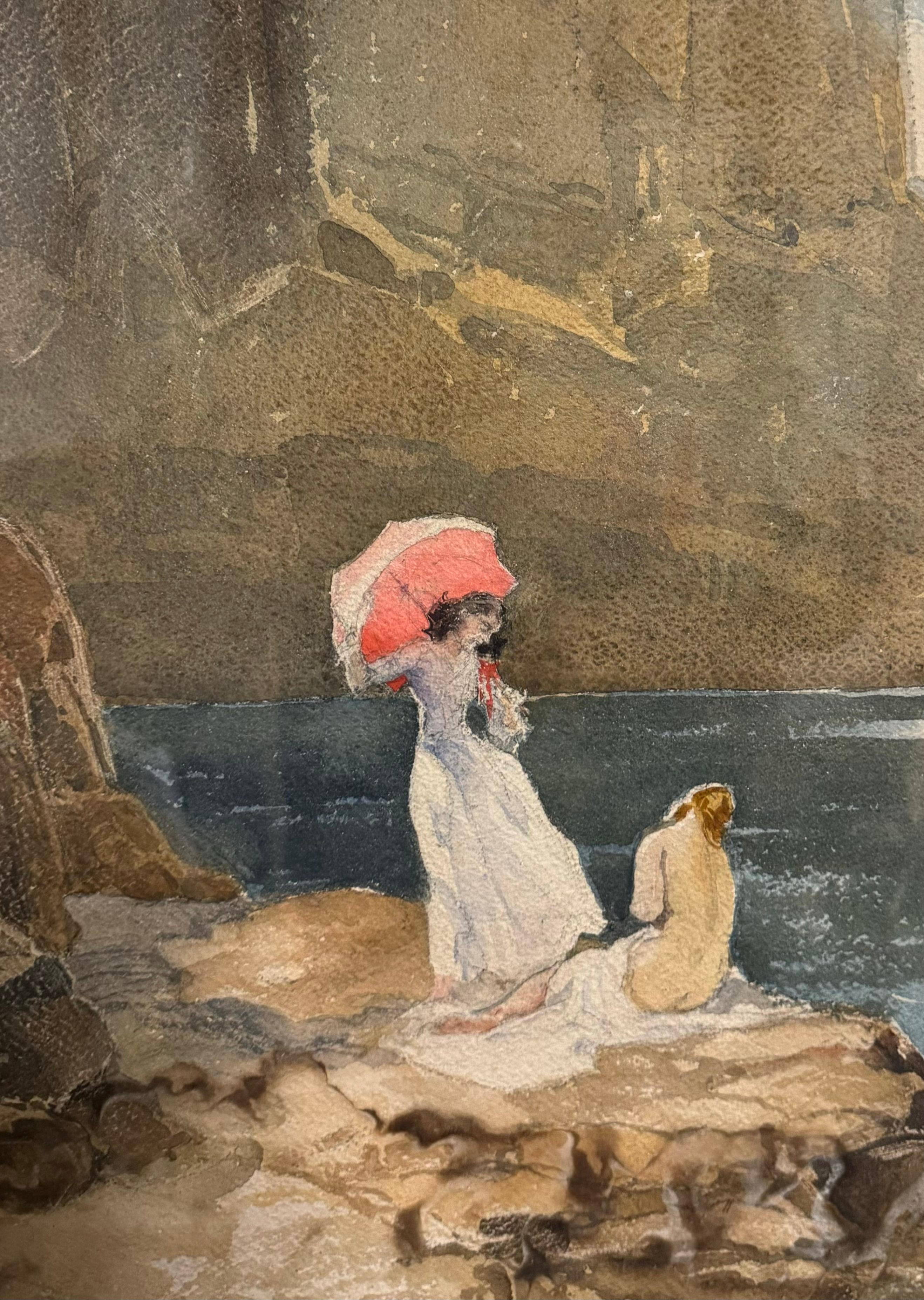 Louis Jambor - American Impressionist California Coast Nude Bather w ...