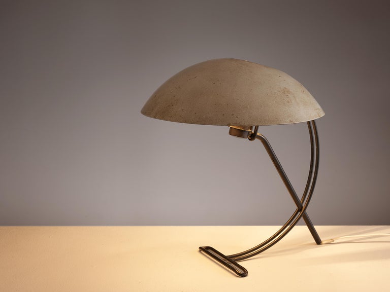Louis Kalff for Philips Table Lamp ‘NB100’ in Patinated Metal at 1stDibs