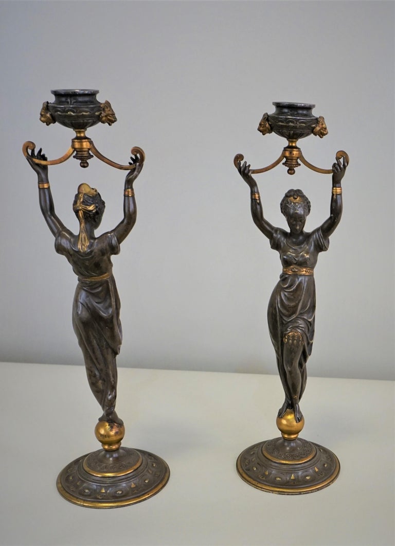 Louis Kley, Pair of Bronze, circa 1890 at 1stDibs