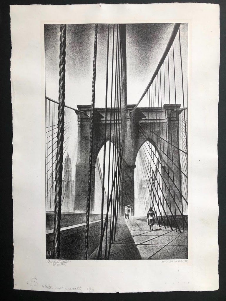 Louis Lozowick - BROOKLYN BRIDGE For Sale at 1stDibs
