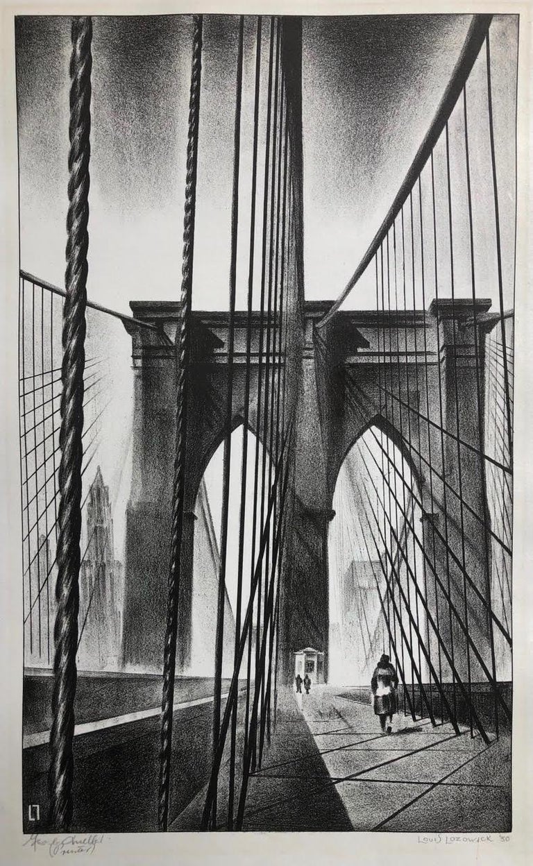 Louis Lozowick - BROOKLYN BRIDGE For Sale at 1stDibs