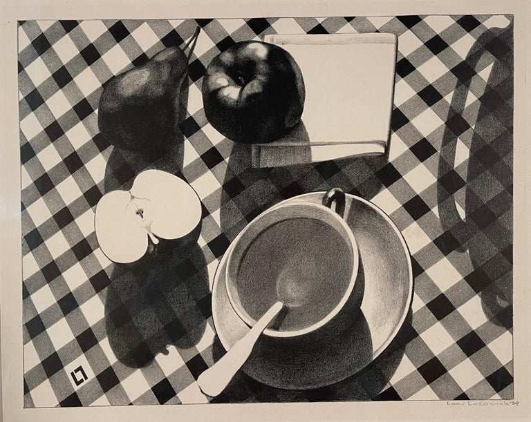 Louis Lozowick - STILL LIFE WITH APPLES For Sale at 1stDibs