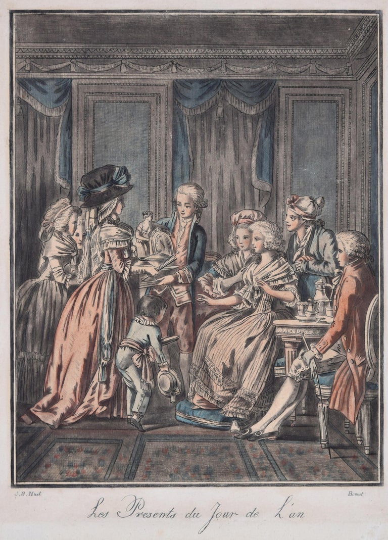 Louis-Marin Bonnet - Les Présents Du Jour De L'An- Original Etching by ...