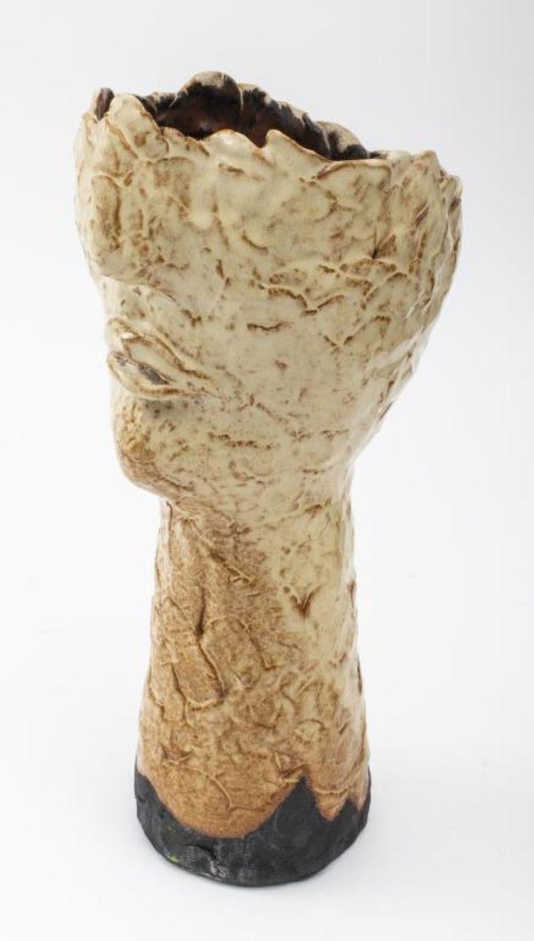 Louis Mendez Modern Ceramic Sculpture of Head For Sale at 1stDibs