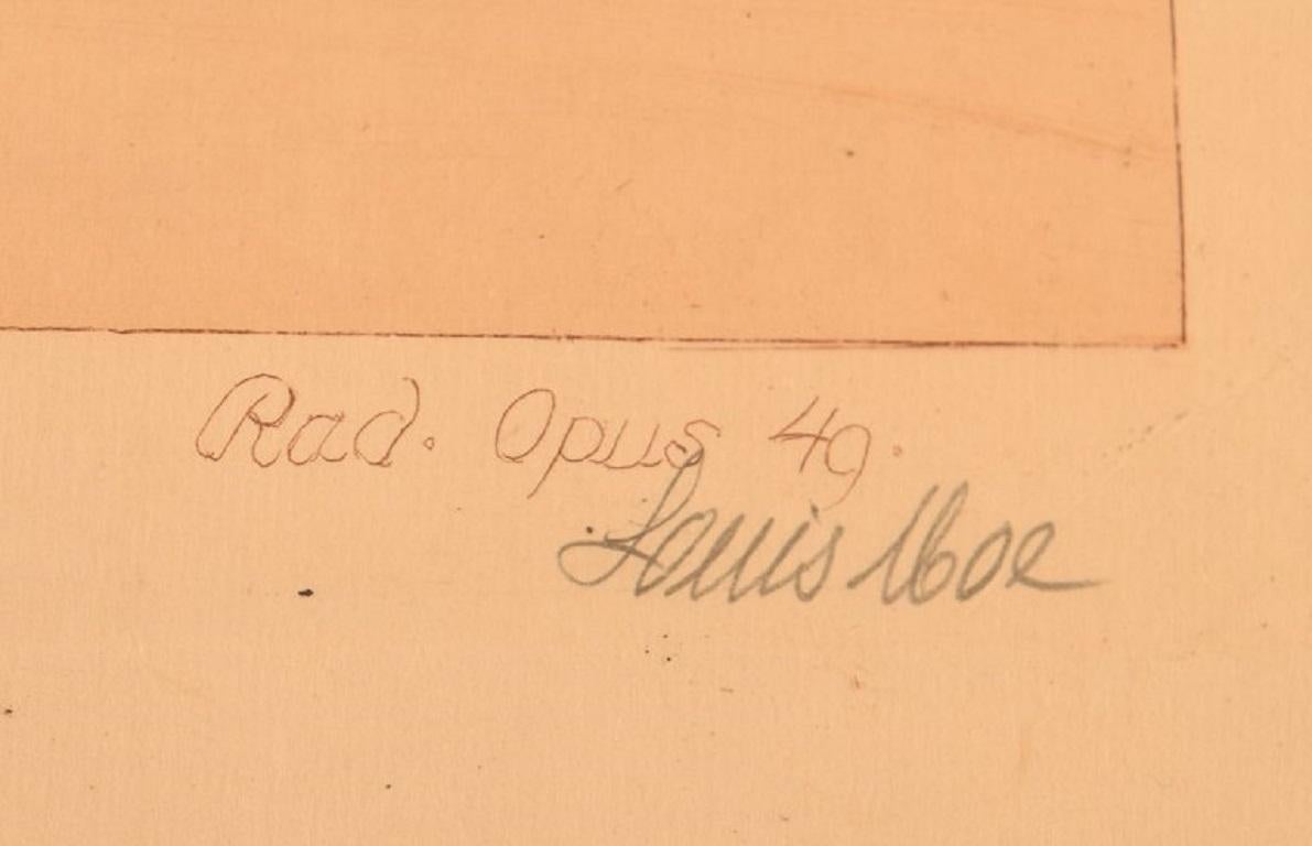 Louis Moe, Norwegian-Born Painter and Illustrator, Color Lithography ...