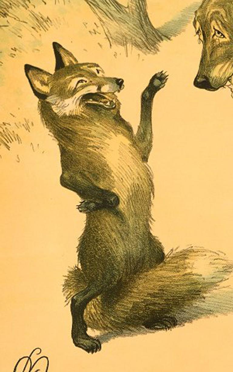 Louis Moe, Color Lithography, Fairy Tale Motif, circa 1910 at 1stDibs