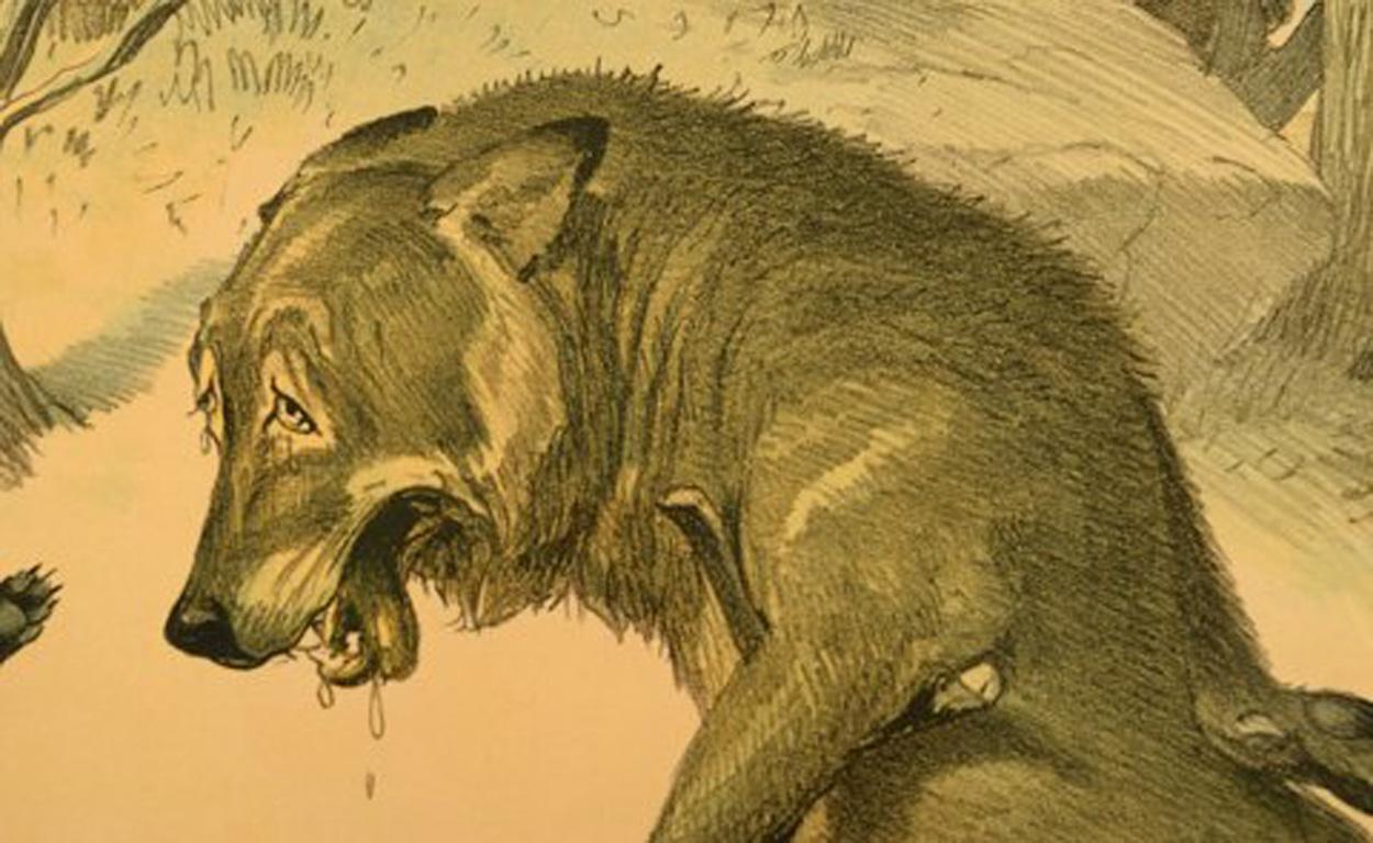 Louis Moe, Color Lithography, Fairy Tale Motif, circa 1910 at 1stDibs