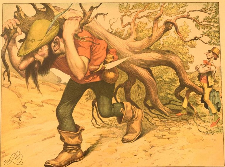 Louis Moe, Color Lithography, "The Brave Tailor", circa 1910 at 1stDibs