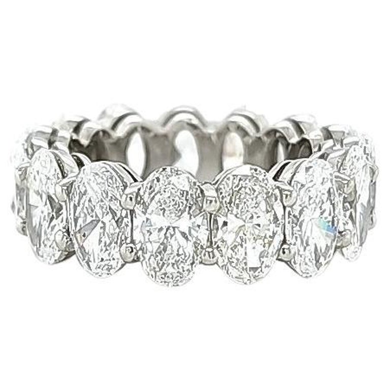 Louis Newman and Co 10.62 Carat Oval Diamond Wedding Band with GIA ...