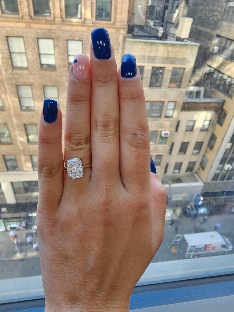 Louis Newman and Co 4.27 carat Elongated Cushion Cut GIA Diamond ...