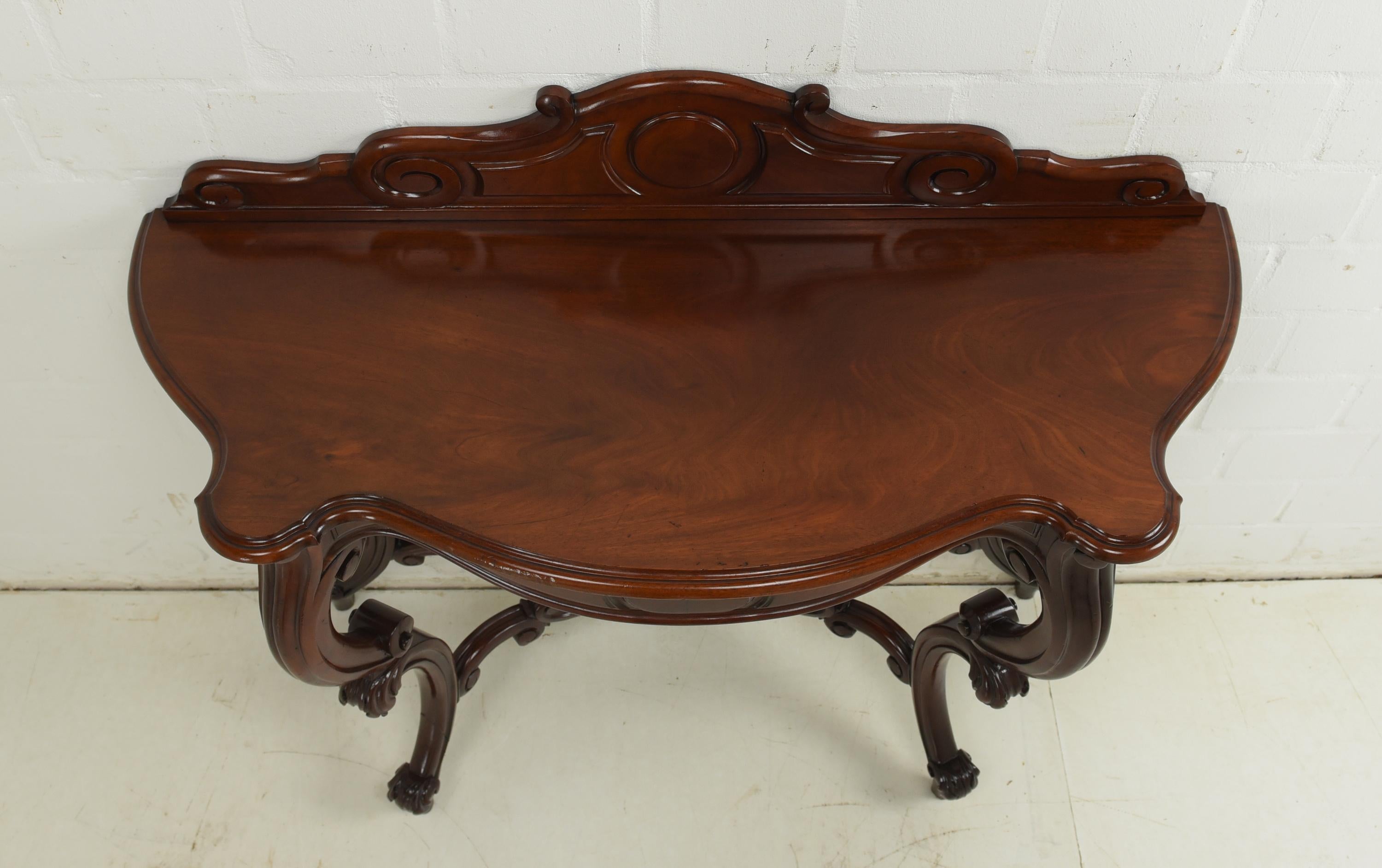 Louis Philippe Console Table / Wall Table in Solid Mahogany, circa 1870 ...