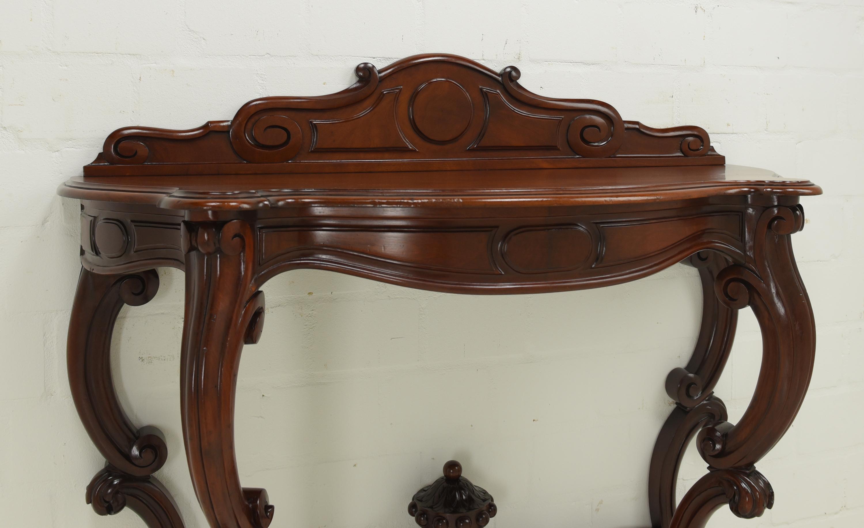 Louis Philippe Console Table / Wall Table in Solid Mahogany, circa 1870 ...
