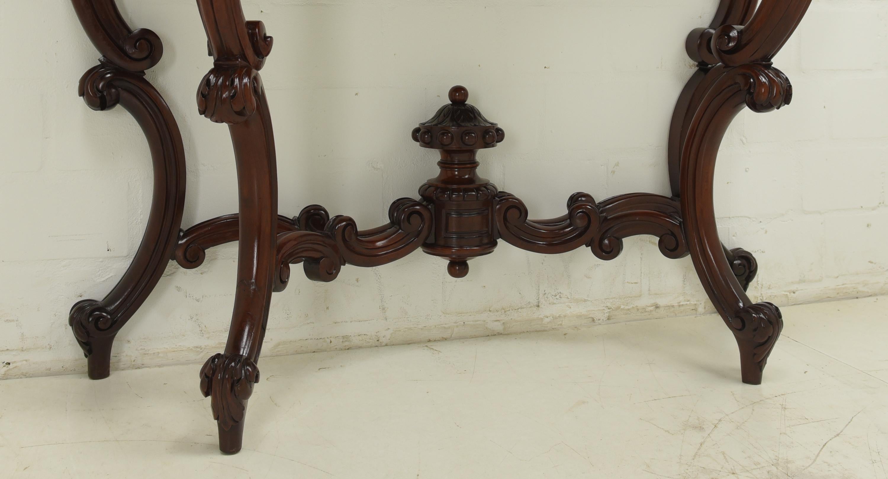 Louis Philippe Console Table / Wall Table in Solid Mahogany, circa 1870 ...
