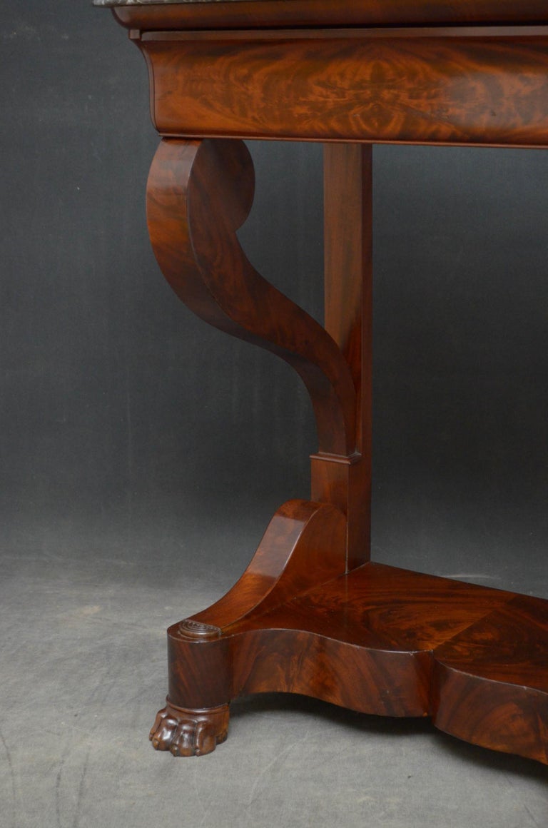 Louis Philippe Mahogany Console Table For Sale at 1stDibs