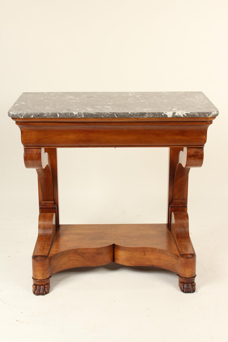 Louis Philippe Mahogany Marble-Top Console Table For Sale at 1stDibs ...