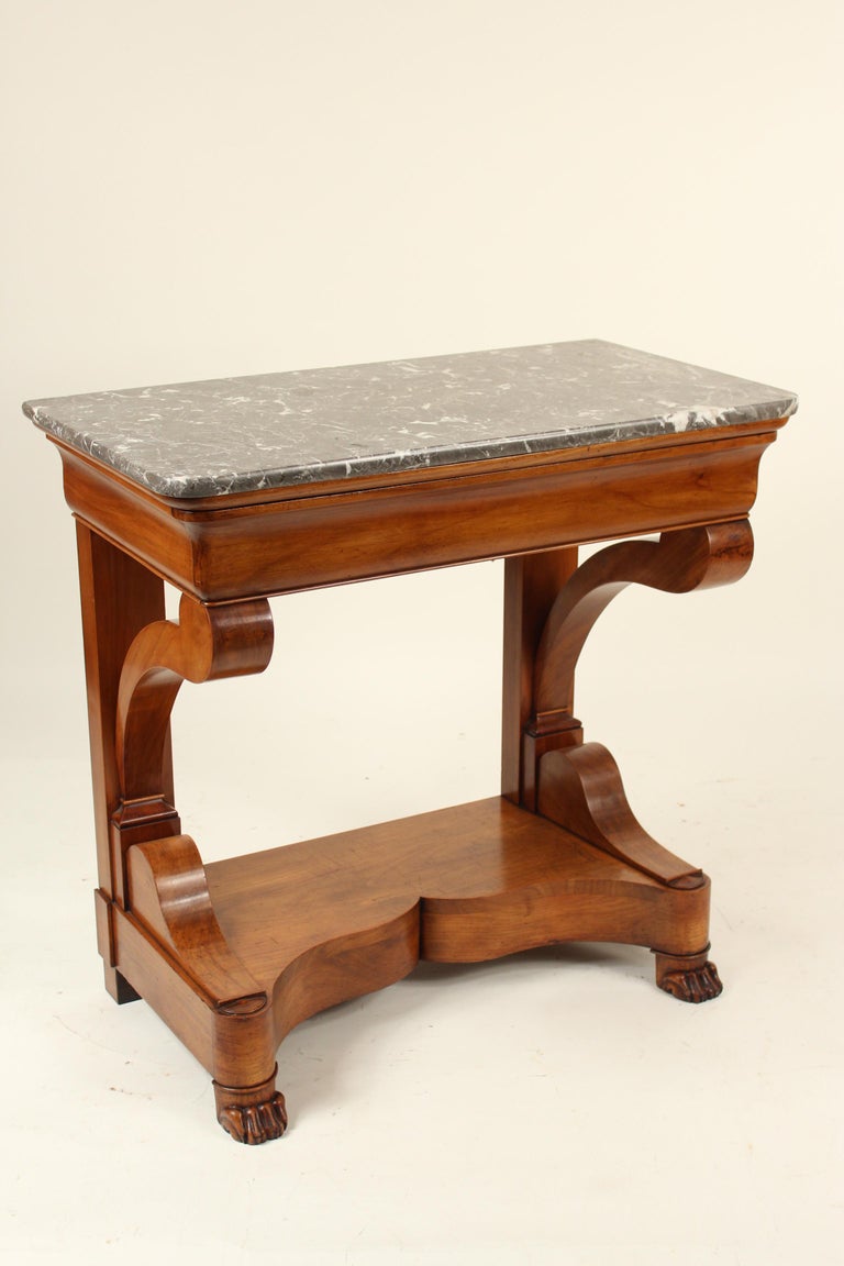 Louis Philippe Mahogany Marble-Top Console Table For Sale at 1stDibs ...