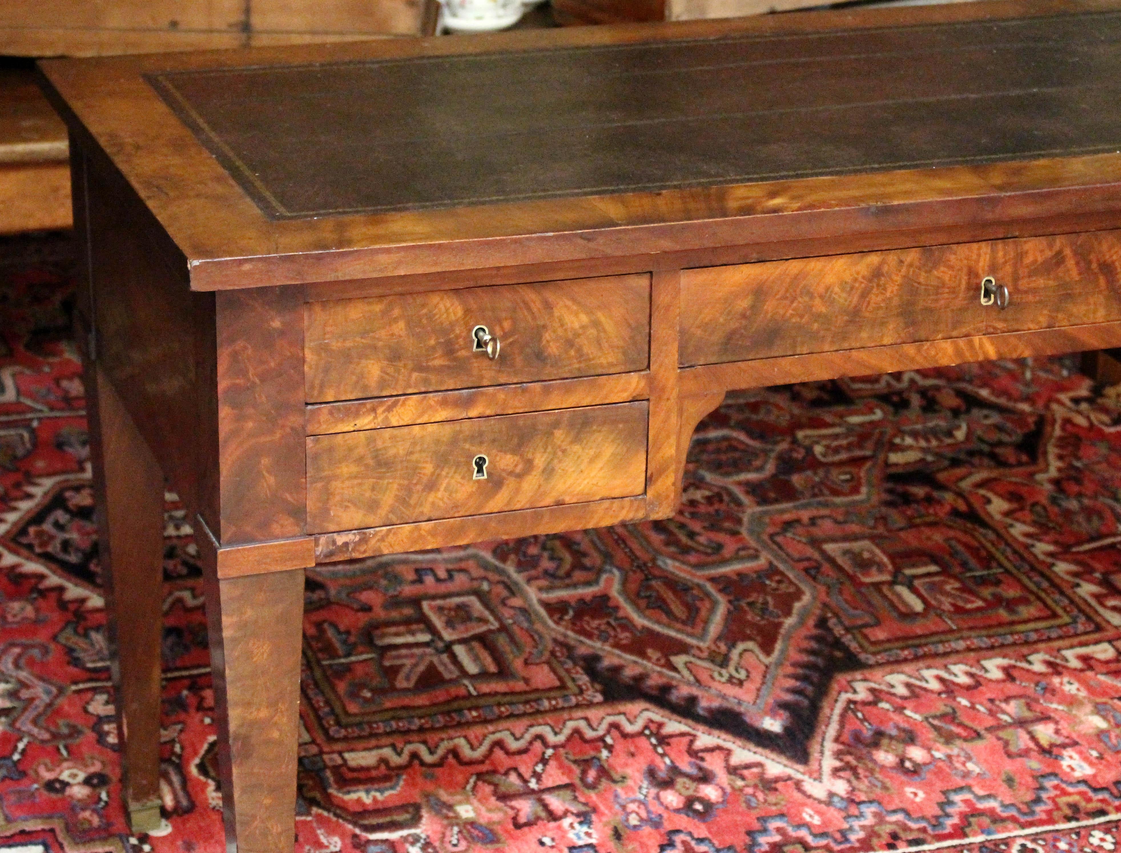 Louis Philippe Period French Bureau Plat Writing Desk at 1stDibs