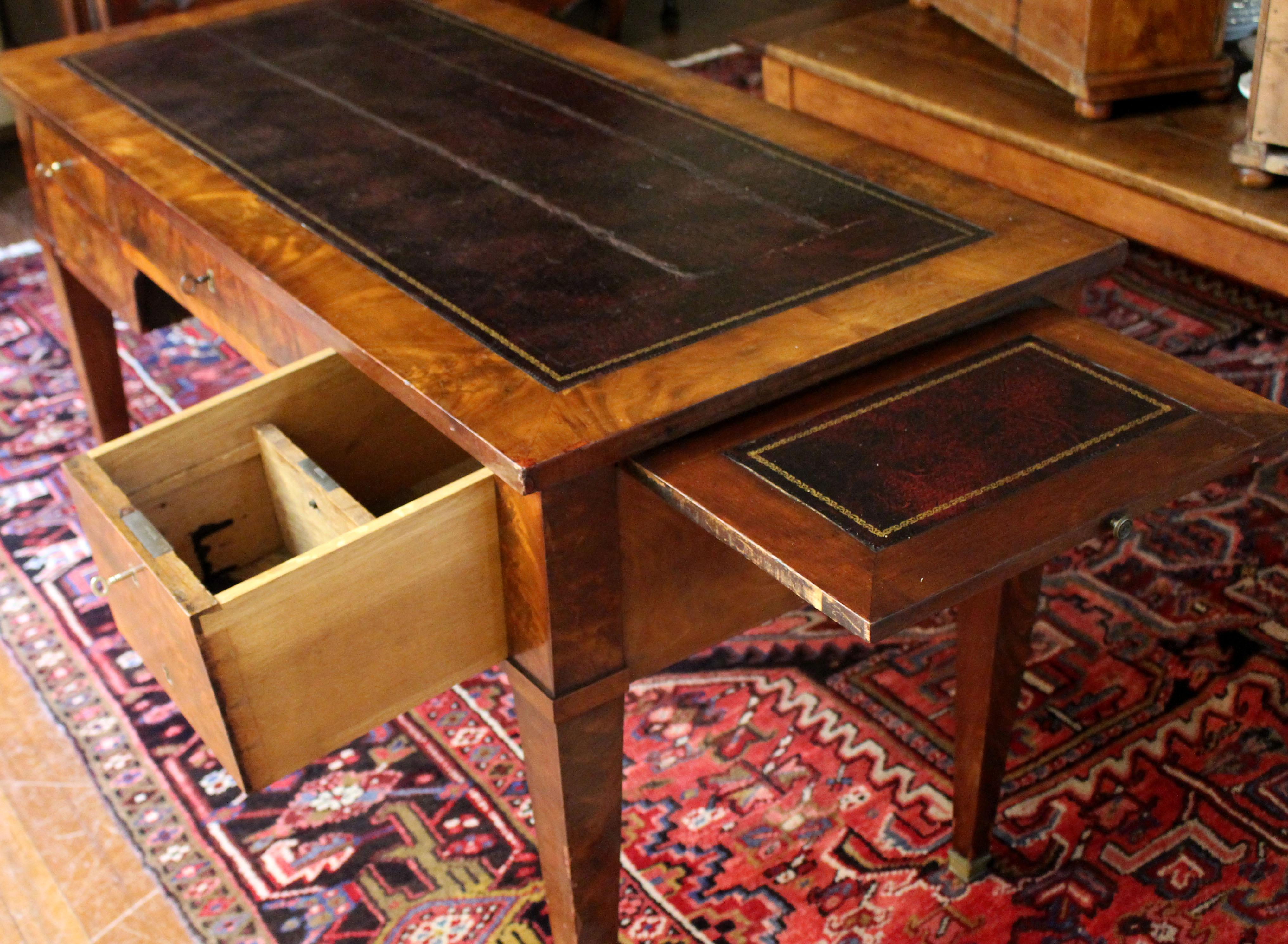 Louis Philippe Period French Bureau Plat Writing Desk at 1stDibs