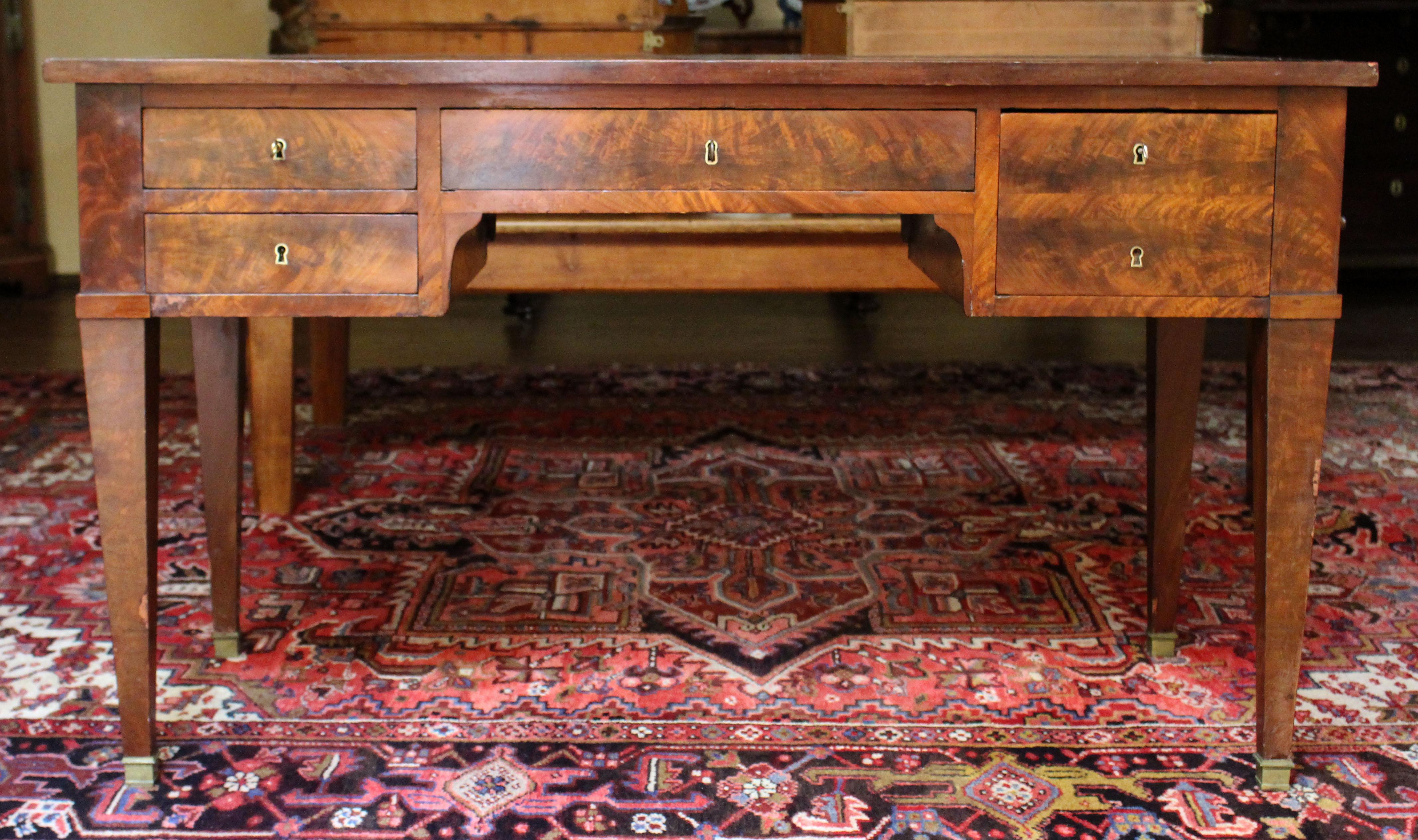 Louis Philippe Period French Bureau Plat Writing Desk at 1stDibs