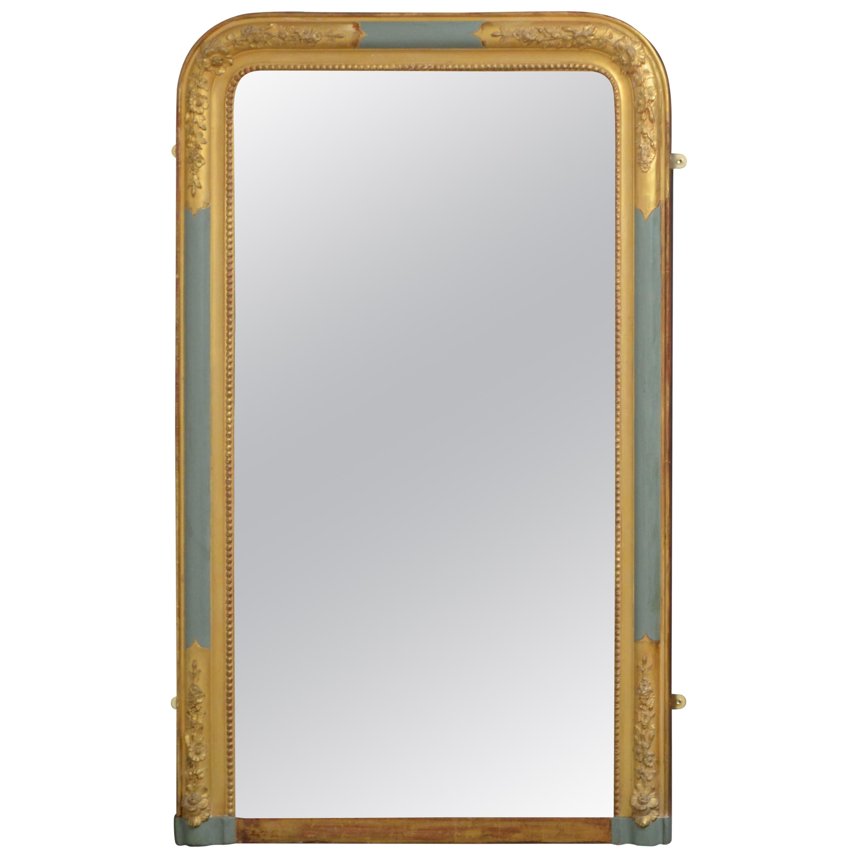 Louis XVI Oval Giltwood Wall Mirror at 1stDibs